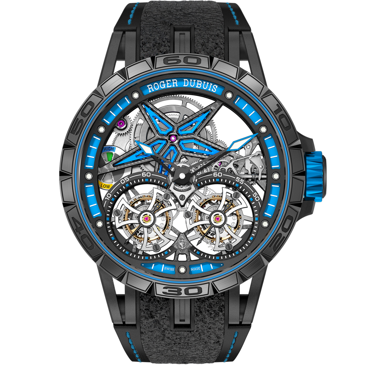 Excalibur Spider Pirelli Double Tourbillon Volant